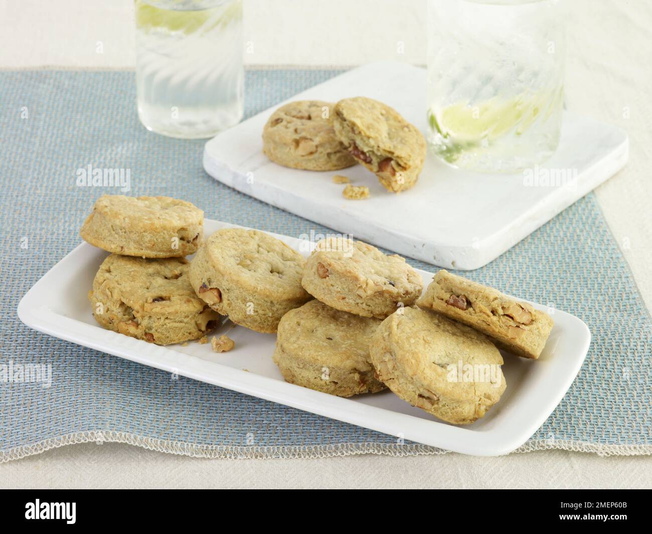 Stilton and Walnut Biscuits Stock Photo - Alamy