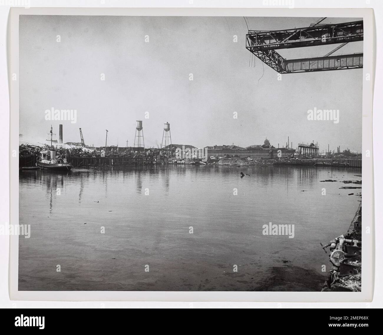 The barge Longhorn II is shown in a long shot after being blown from ...