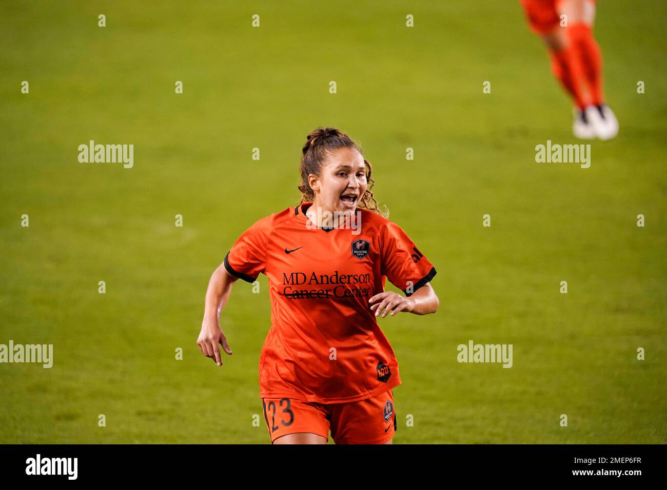 Houston Dash defender Ally Prisock (23) runs downfield during an NWSL ...