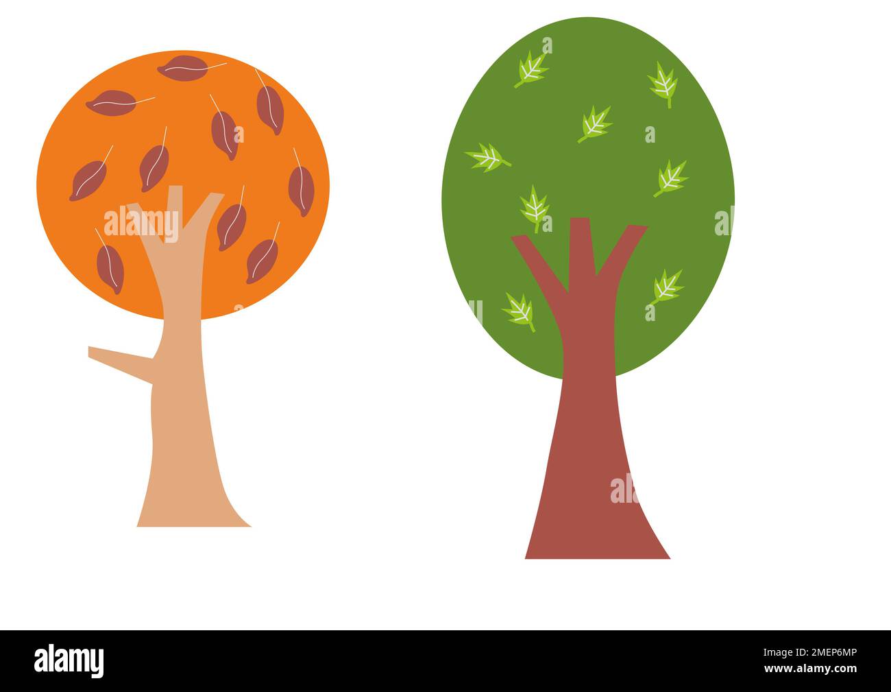 Colour autumn trees Cut Out Stock Images & Pictures - Alamy