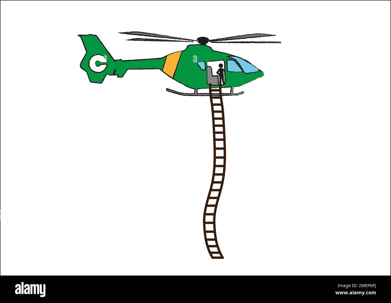 Rescue helicopter with ladder hi-res stock photography and images - Alamy