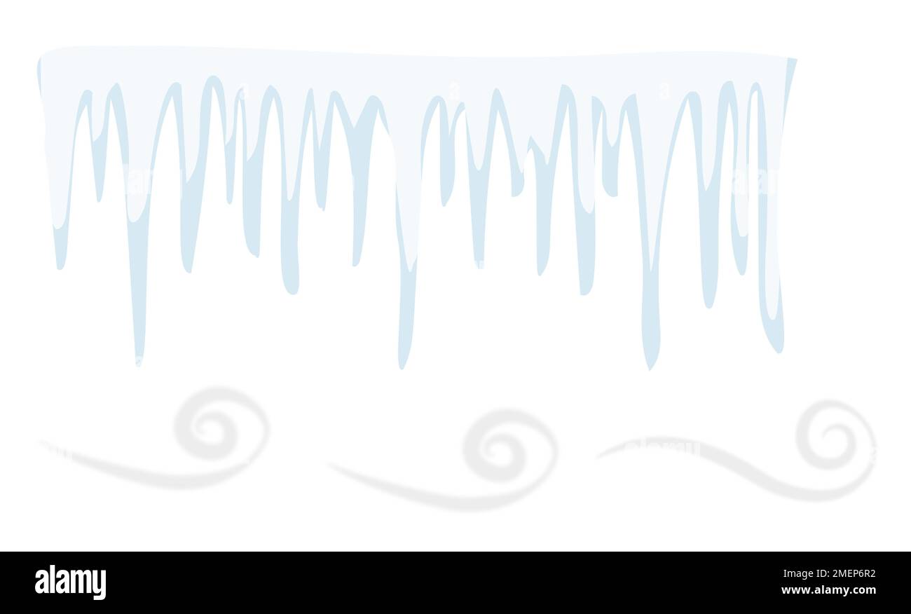 Illustration of icicles Stock Photo - Alamy