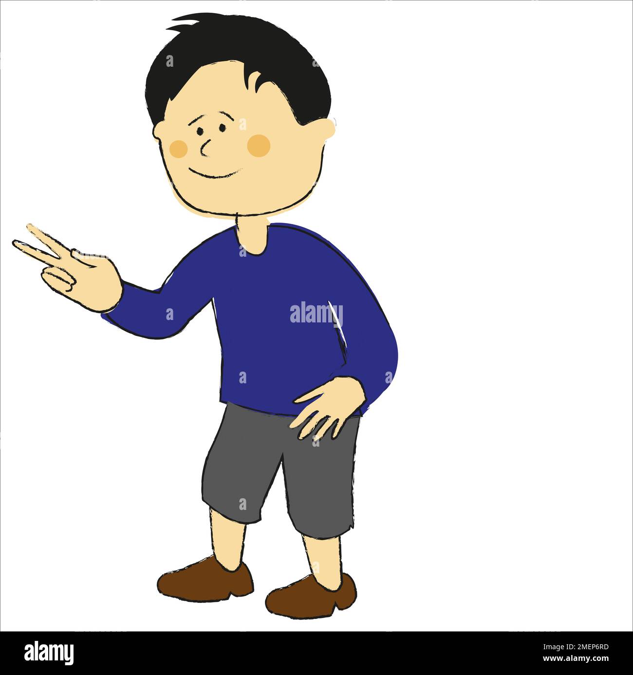 Illustration of a boy Stock Photo - Alamy