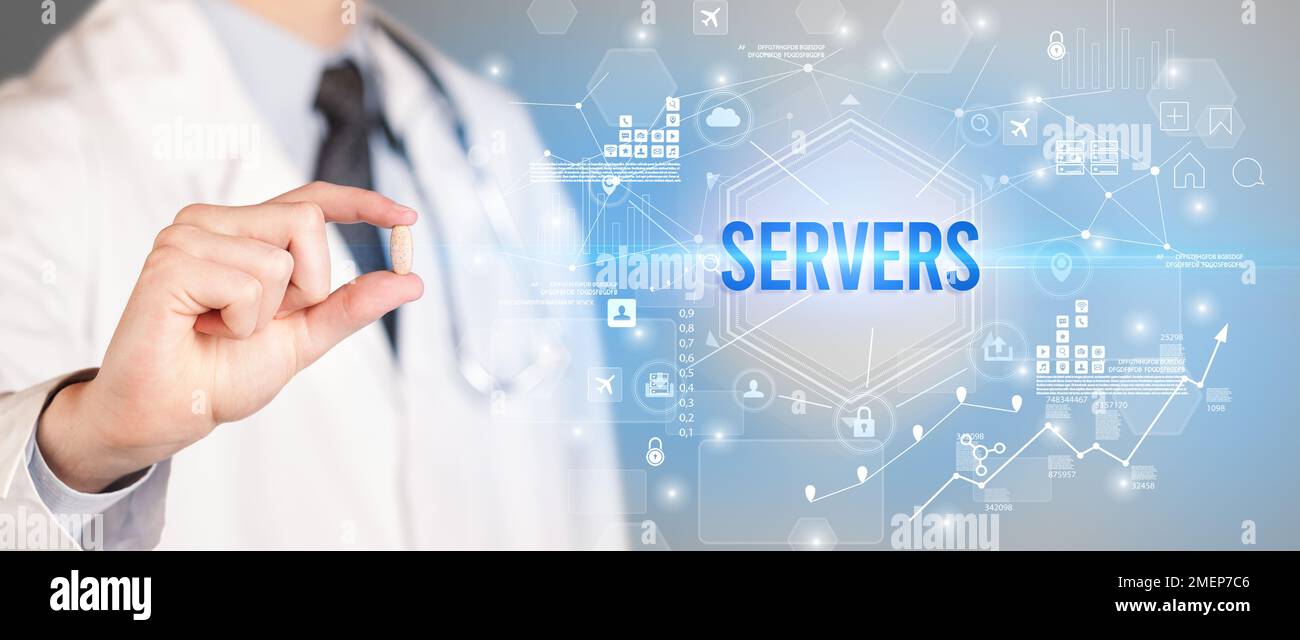 Doctor giving a pill concept Stock Photo - Alamy