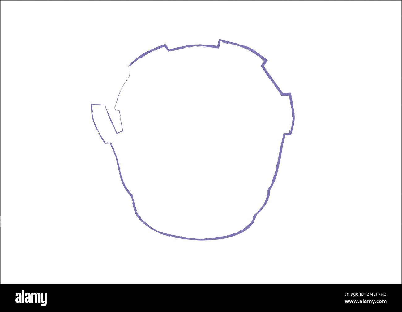 Illustration for Pencil pots project - Step outlines Stock Photo - Alamy