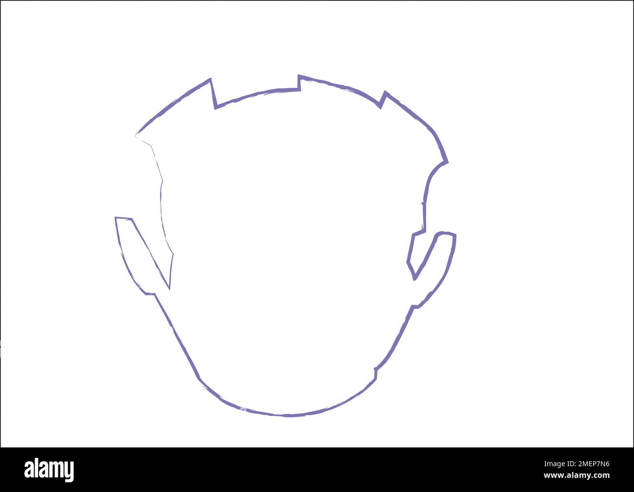 Illustration for Pencil pots project - Step outlines Stock Photo - Alamy