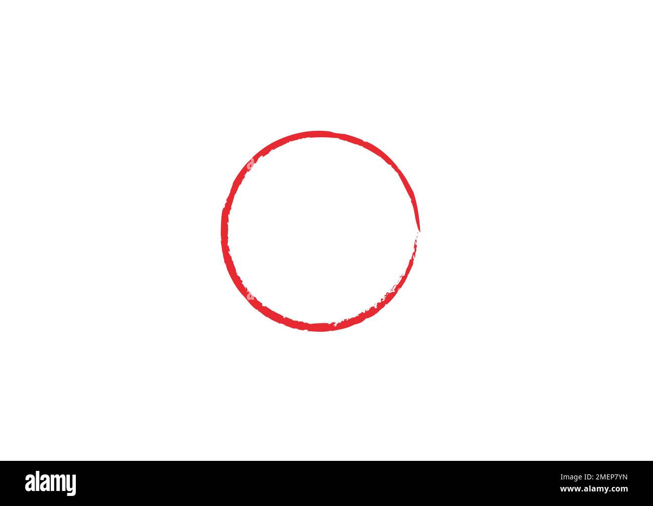 Red circle line drawing Cut Out Stock Images & Pictures - Alamy