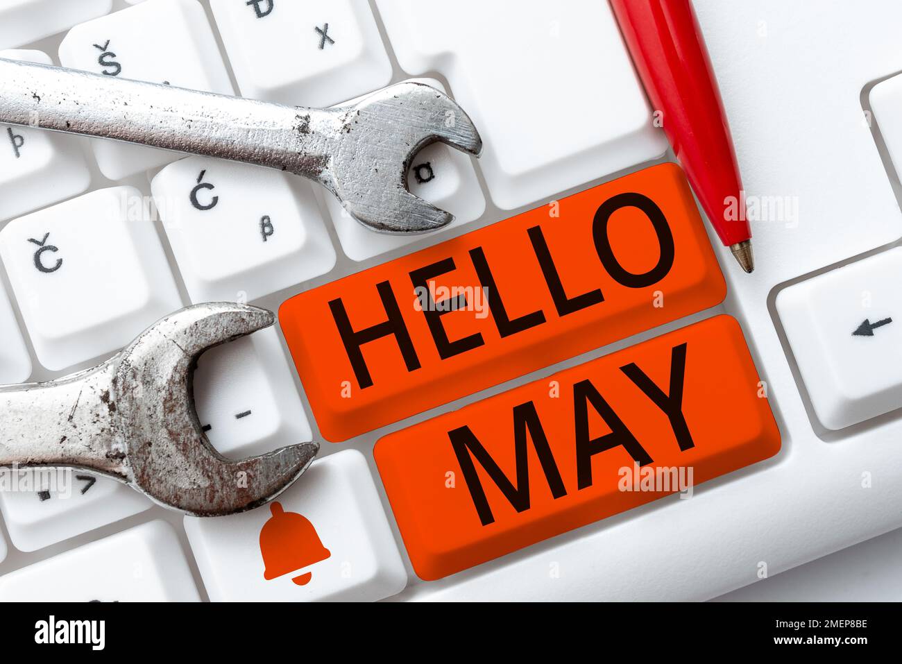 Inspiration showing sign Hello May. Business showcase to address the ...