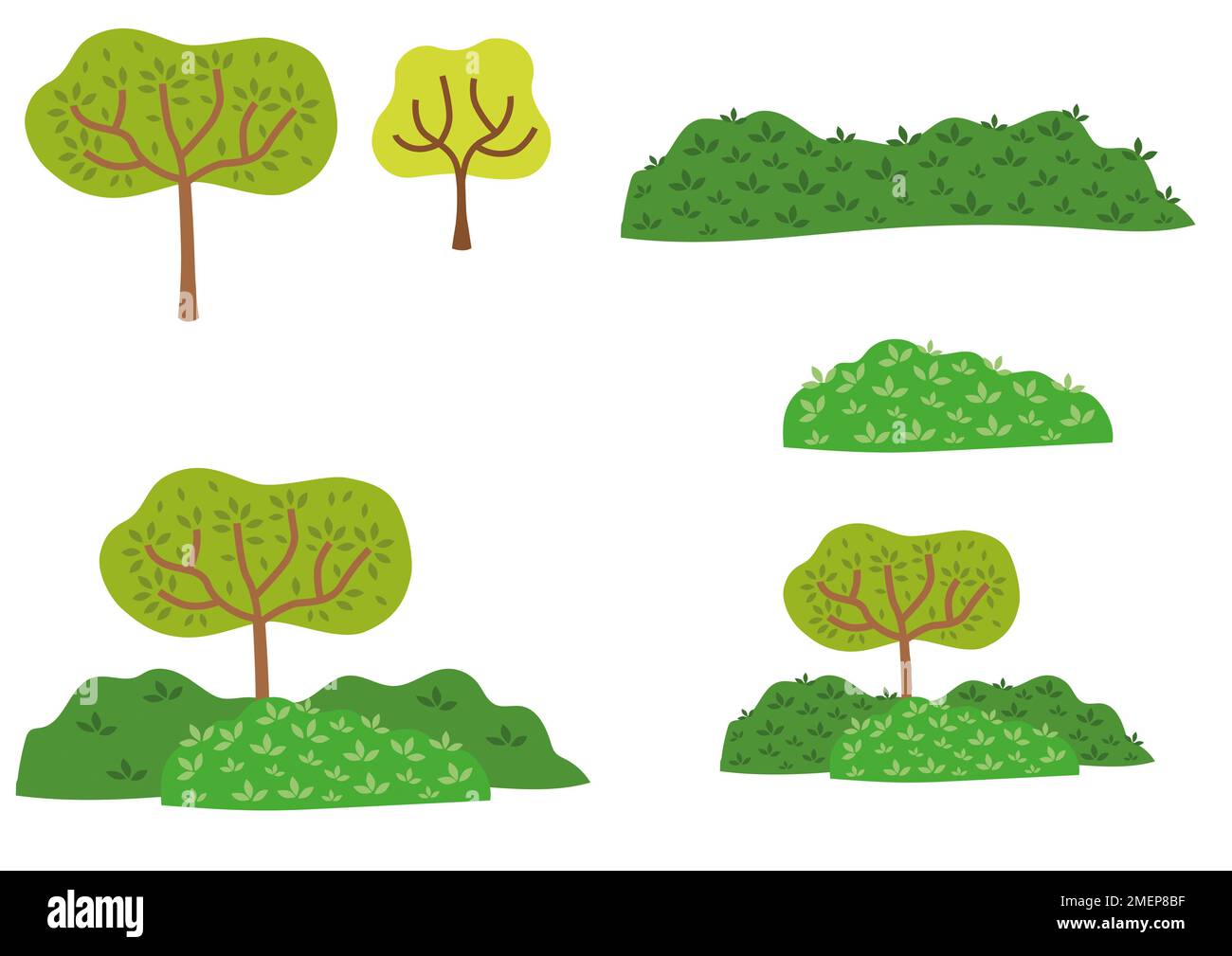 trees and bushes Stock Photo - Alamy