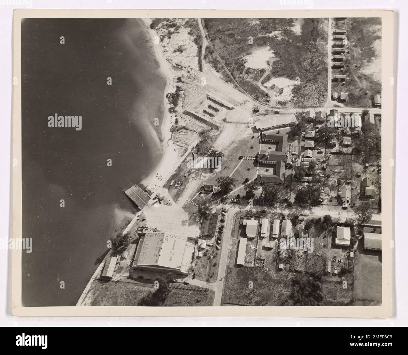 This aerial view shows the Biloxi Air Station, located in Mississippi ...