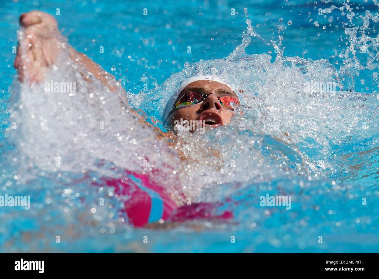 Max Vega Cuevas competes in the men's 400-meter IM final at the TYR Pro ...
