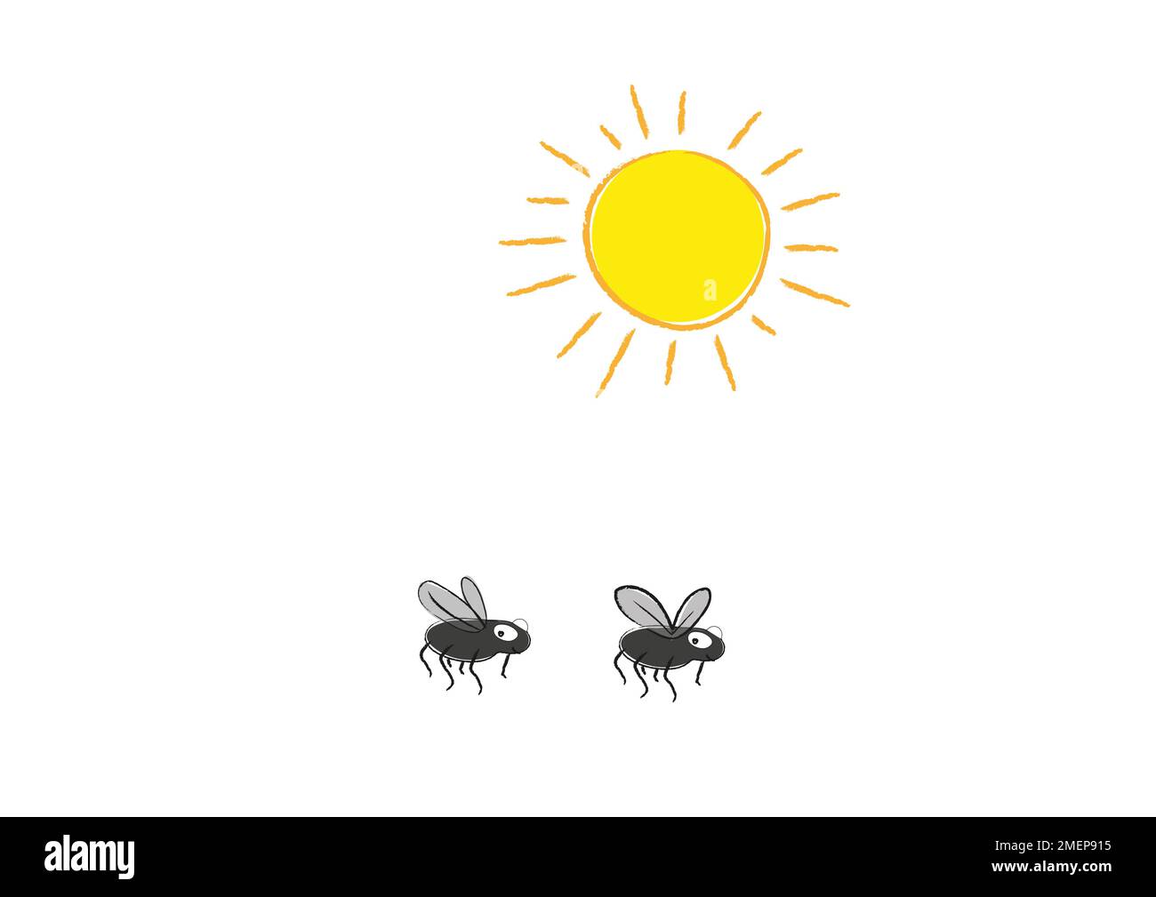 Sun and flies Stock Photo - Alamy