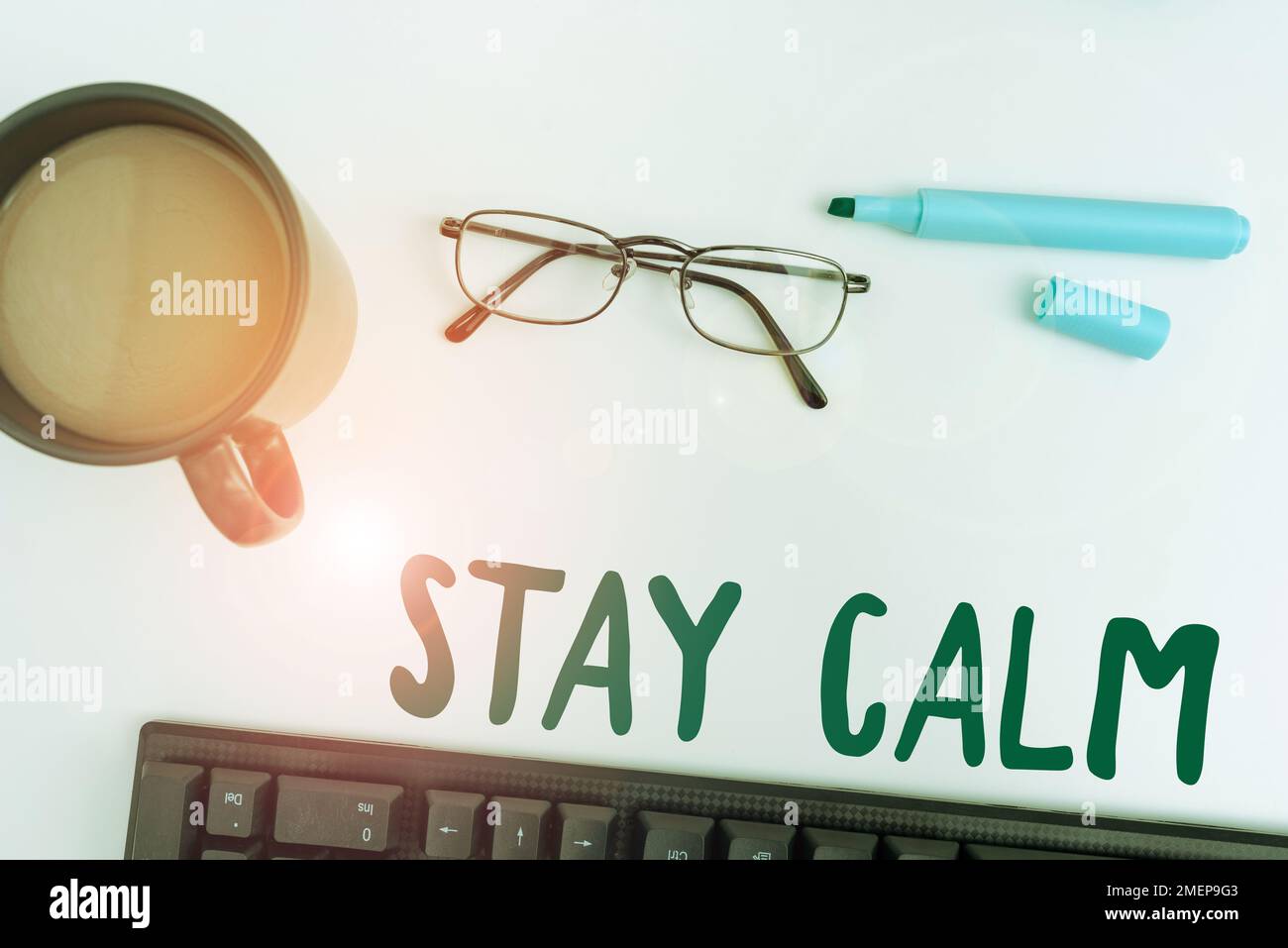 Conceptual caption Stay Calm. Word for Maintain in a state of motion ...