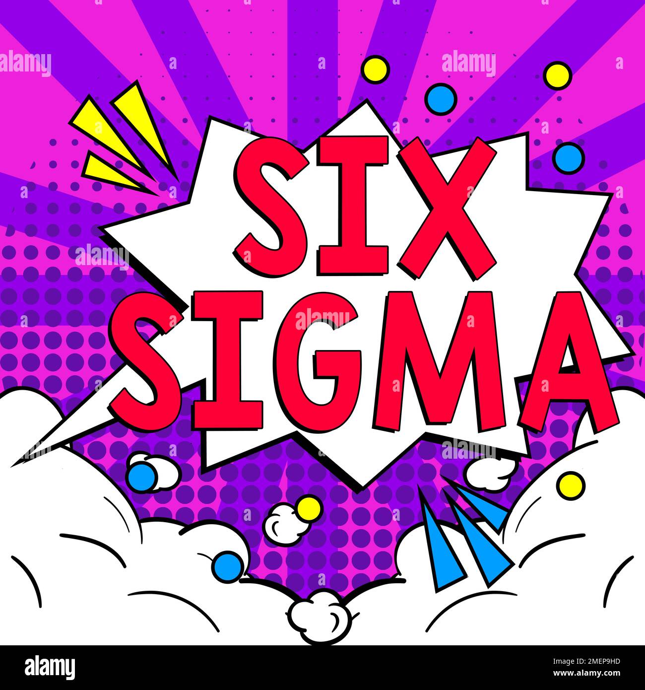 Sign displaying Six Sigma. Word for management techniques to improve ...