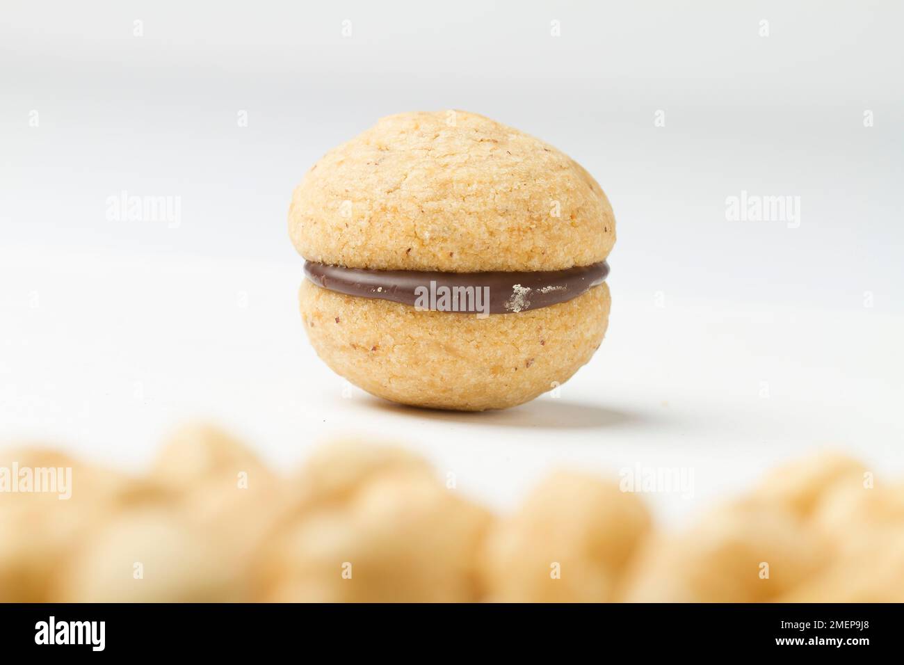 Studio shot close up on baci di dama, northern italian cookie recipe ...