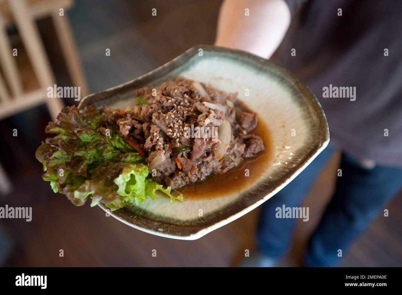 Korean beef bulgogi hi-res stock photography and images - Alamy