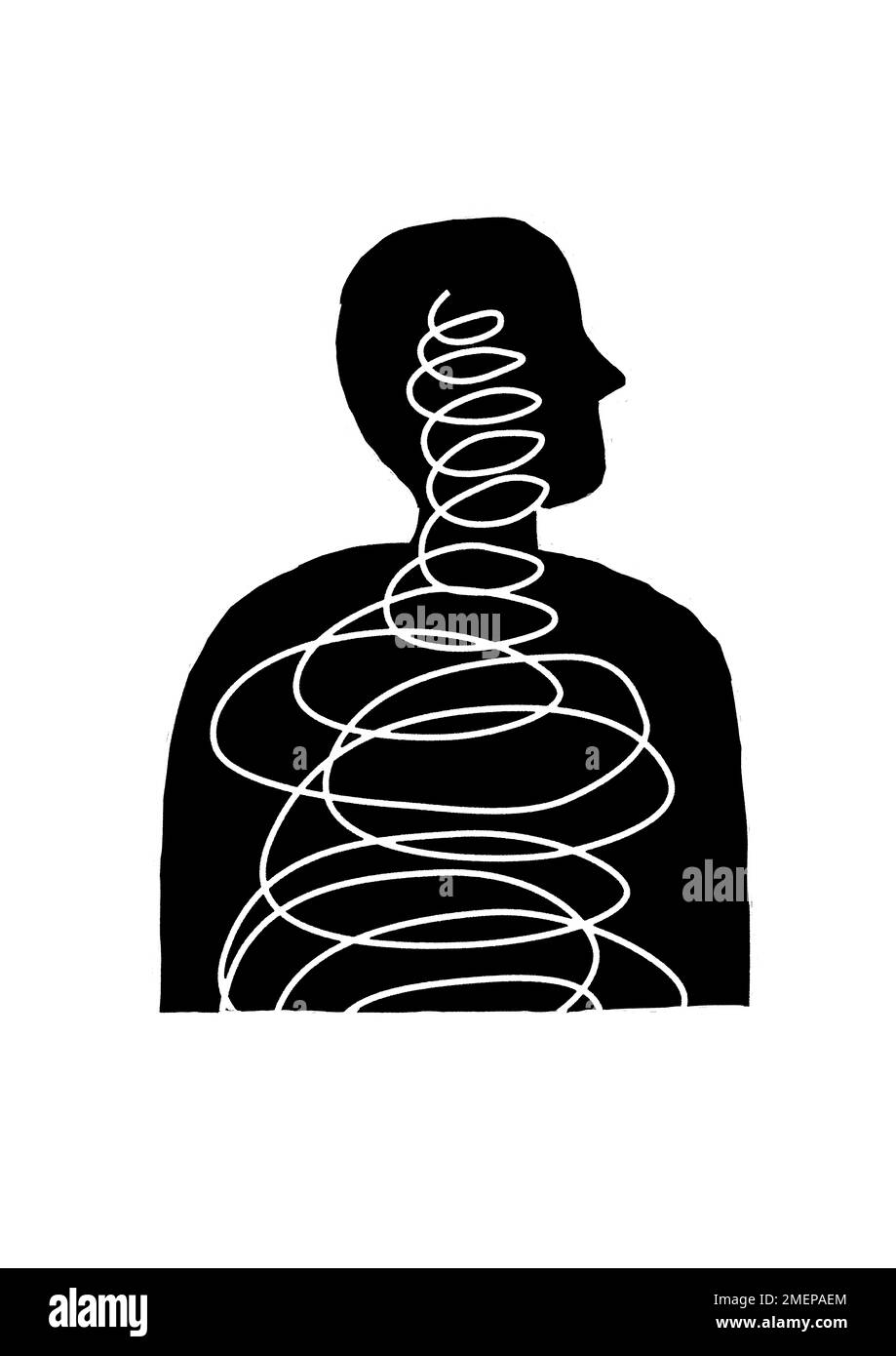 Black white silhouette human hi-res stock photography and images - Alamy