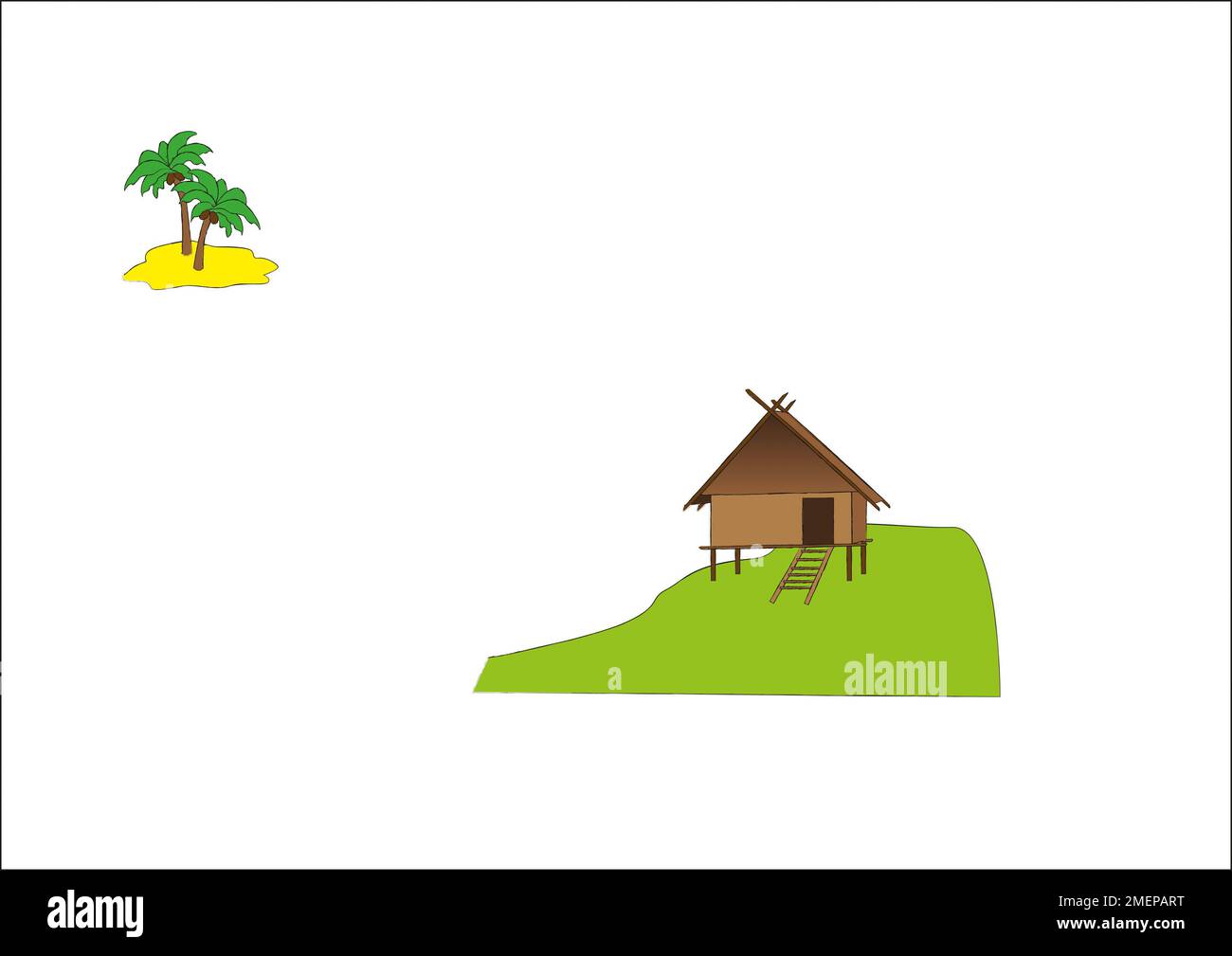 Hut and Island Stock Photo - Alamy