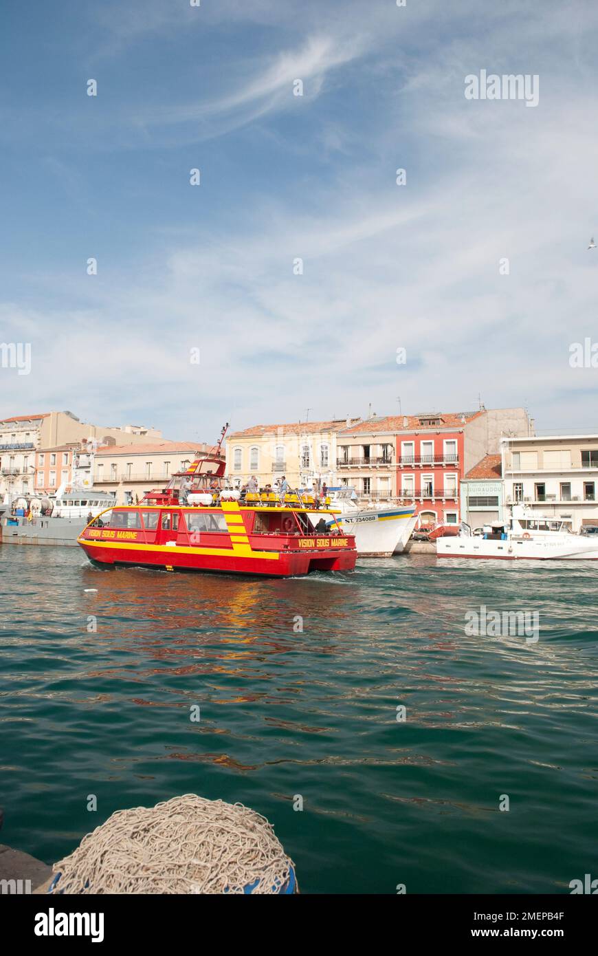 France, Languedoc-Roussillon, Herault, Canal du Midi, Sete, boat trip ...