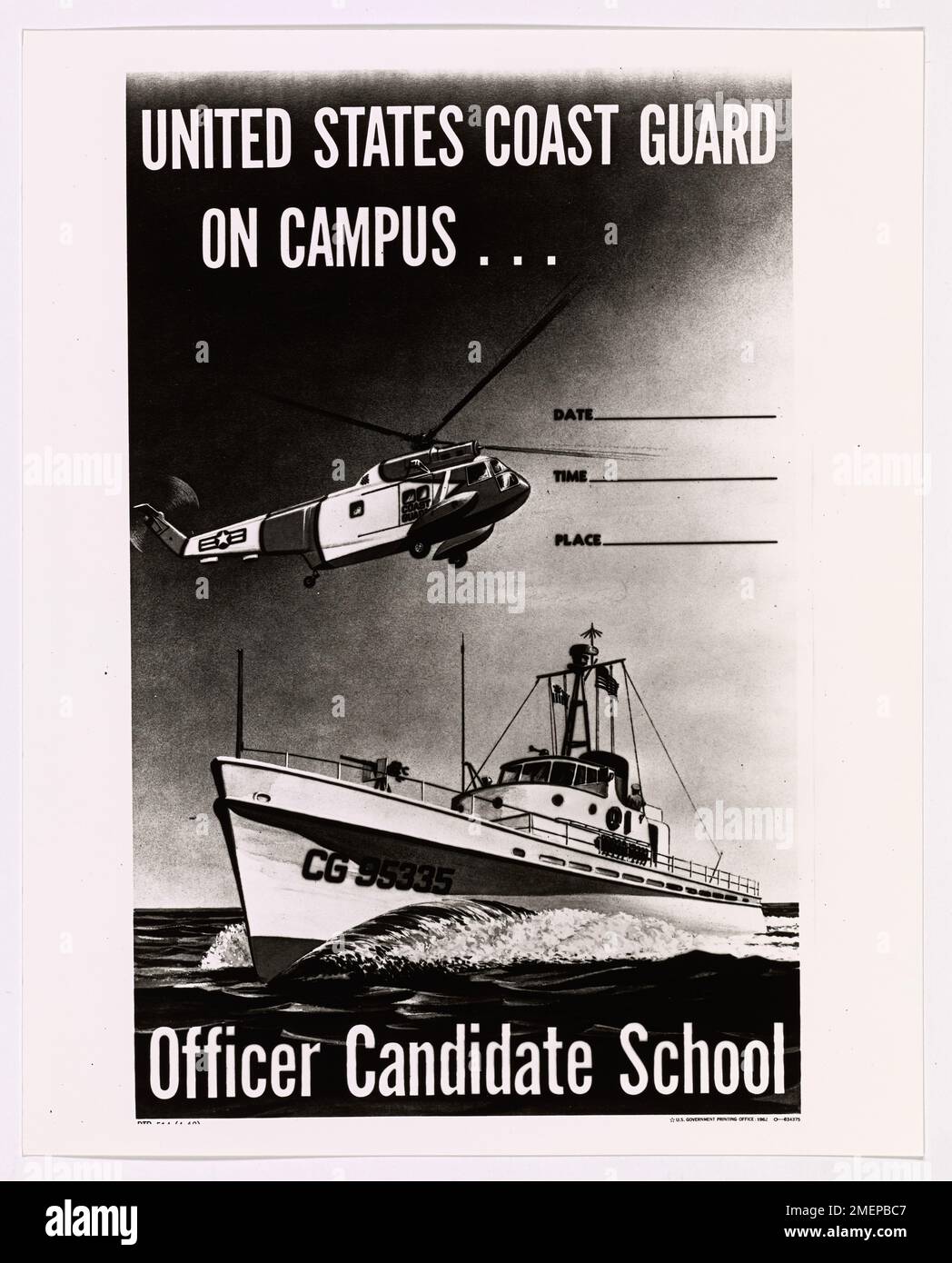 A Coast Guard recruiting poster promotes Officer Candidate School ...