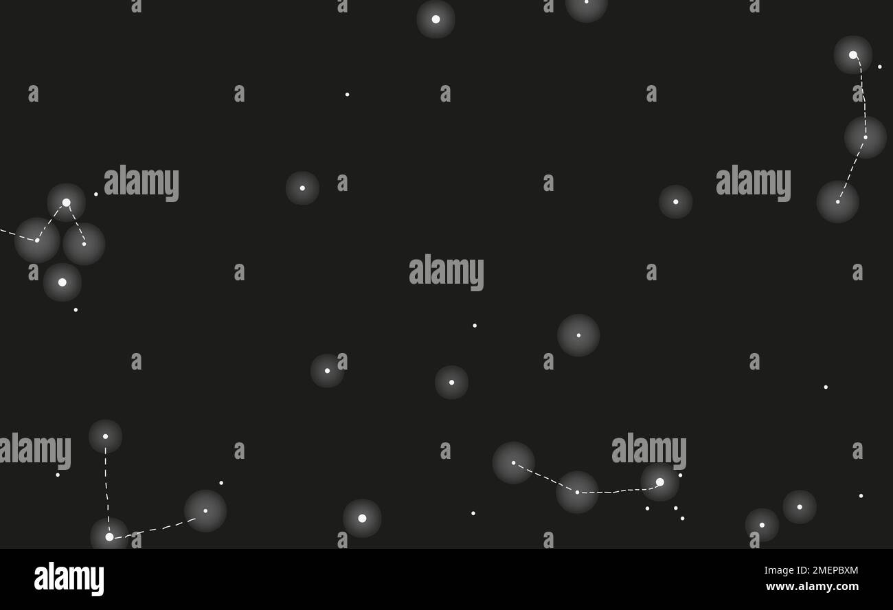 Illustration of stars and constellations Stock Photo - Alamy
