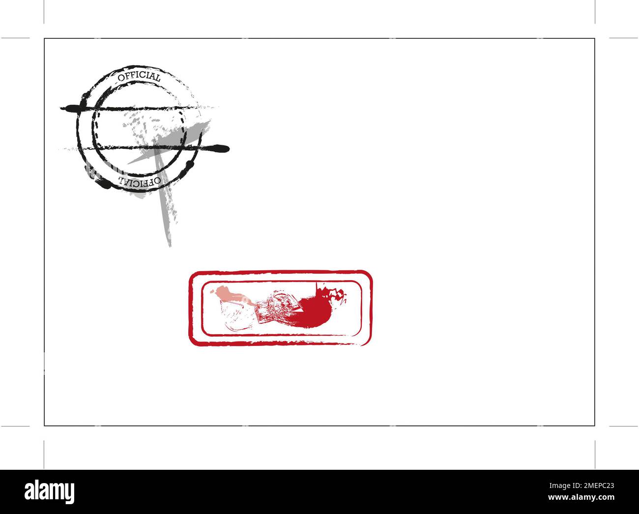 Illustration of an ink stamp marks Stock Photo - Alamy