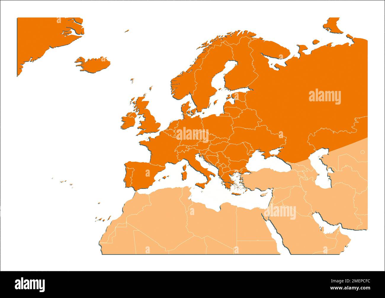 Map of seas and oceans hi-res stock photography and images - Alamy