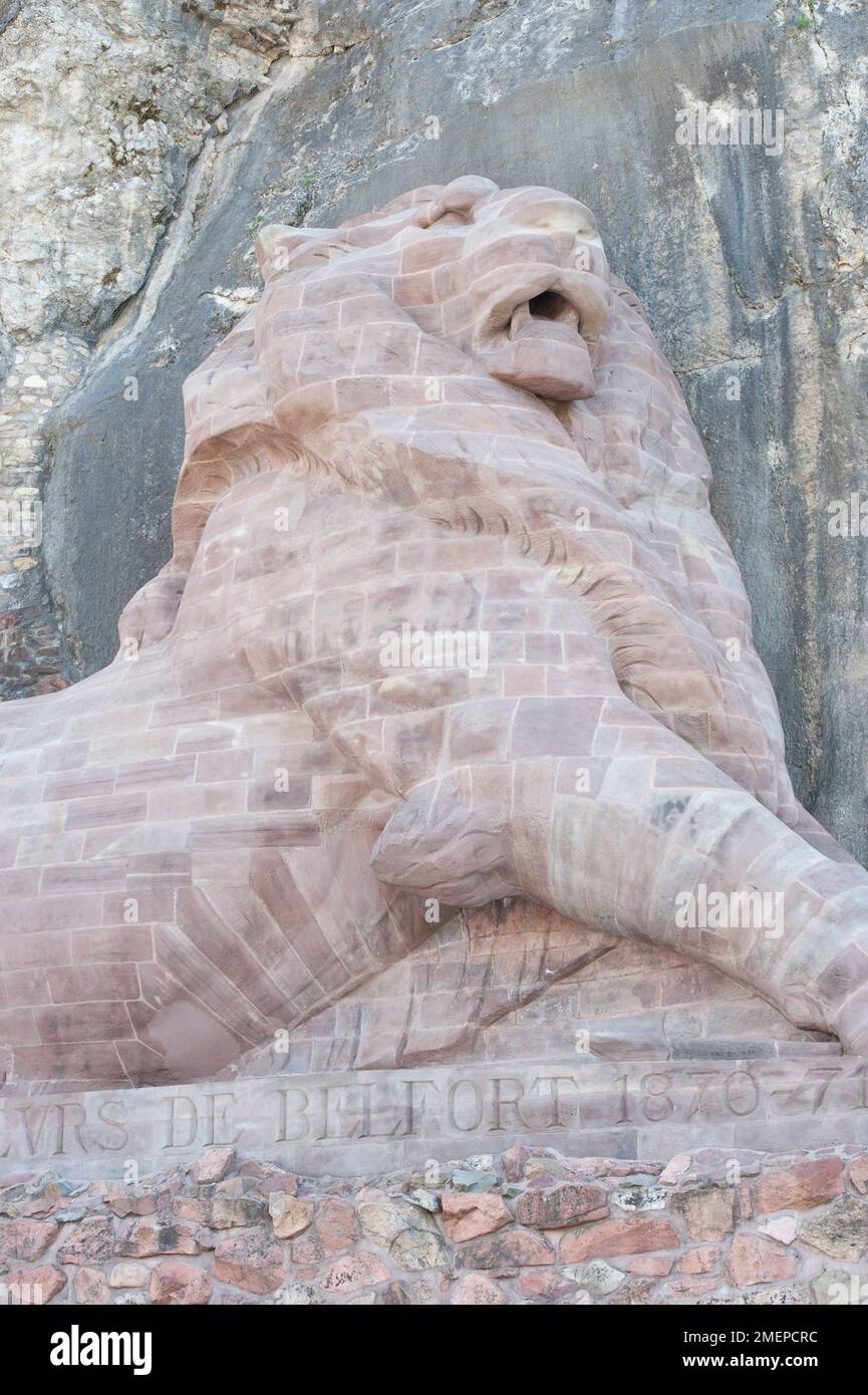 France, Franche-Comte, Belfort, the Lion of Belfort, sculpture by ...