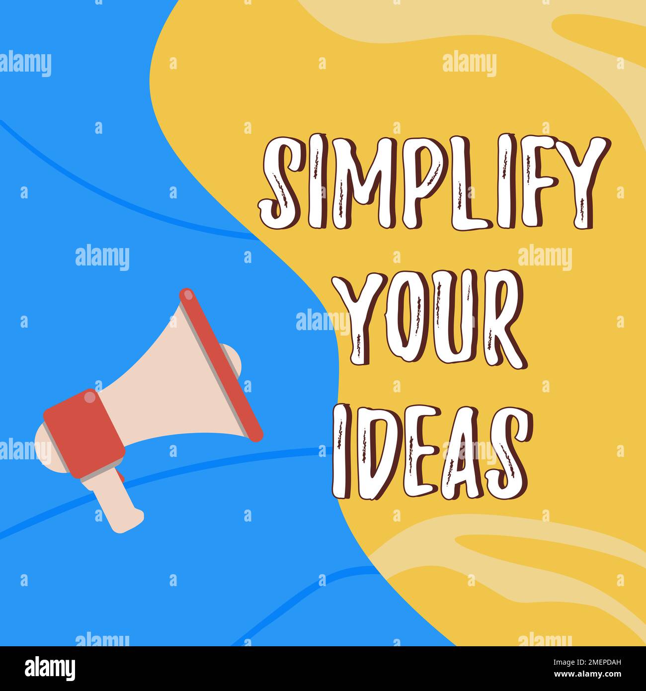 Hand writing sign Simplify Your Ideas. Internet Concept make simple or ...
