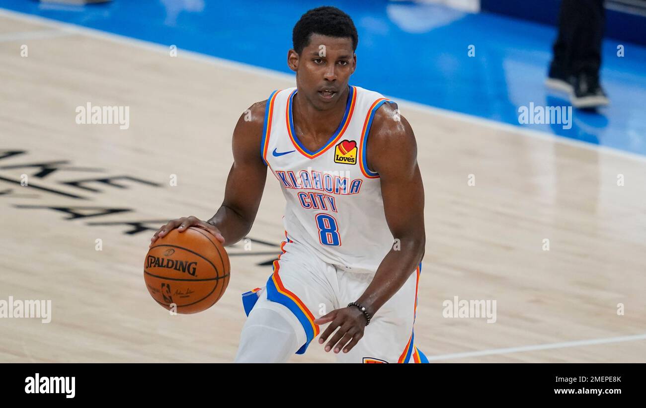 Oklahoma City Thunder forward Jaylen Hoard (8) during an NBA basketball ...