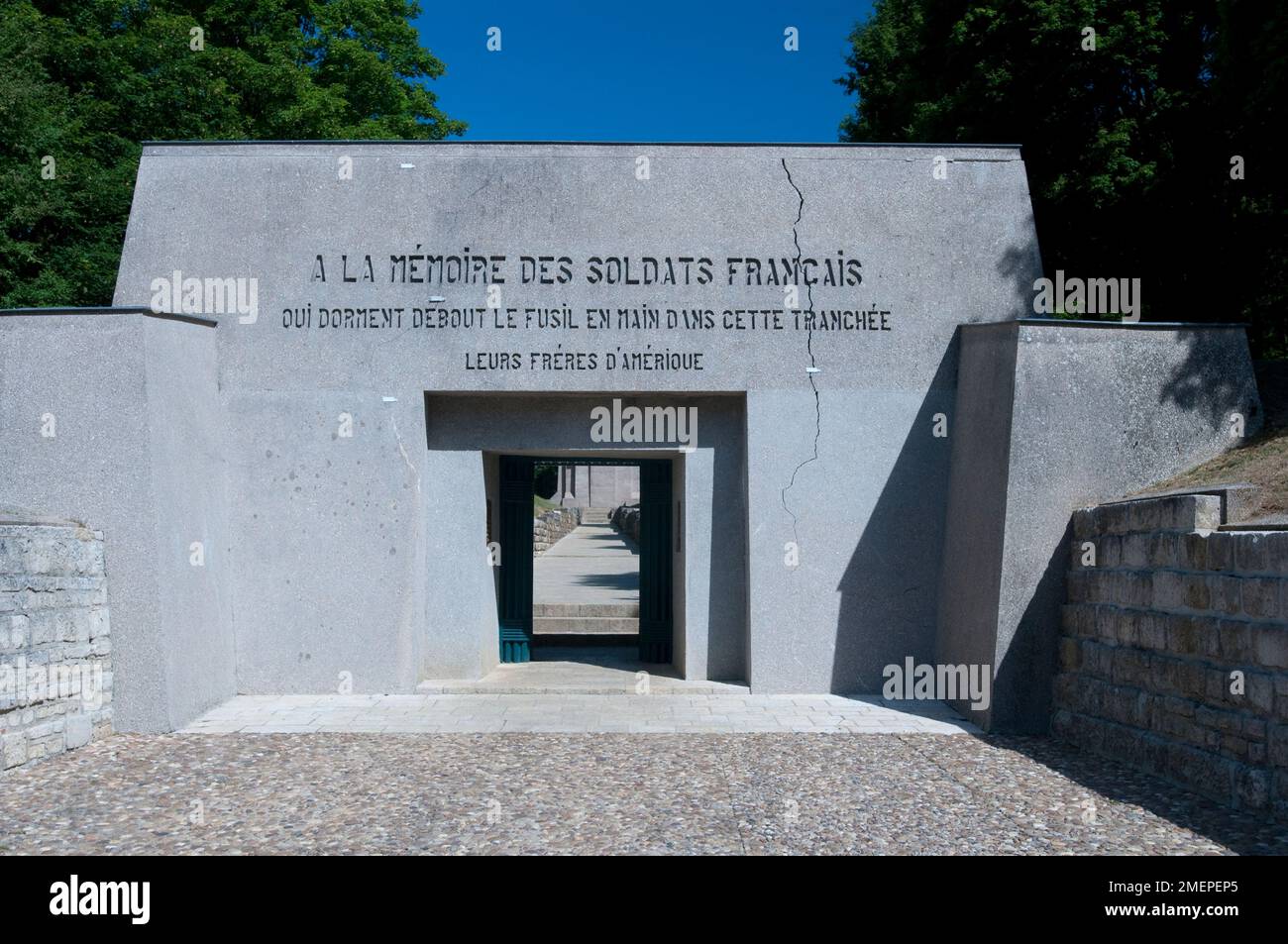 France, Lorraine, Meuse, Verdun, battlefields of World War I, entrance ...