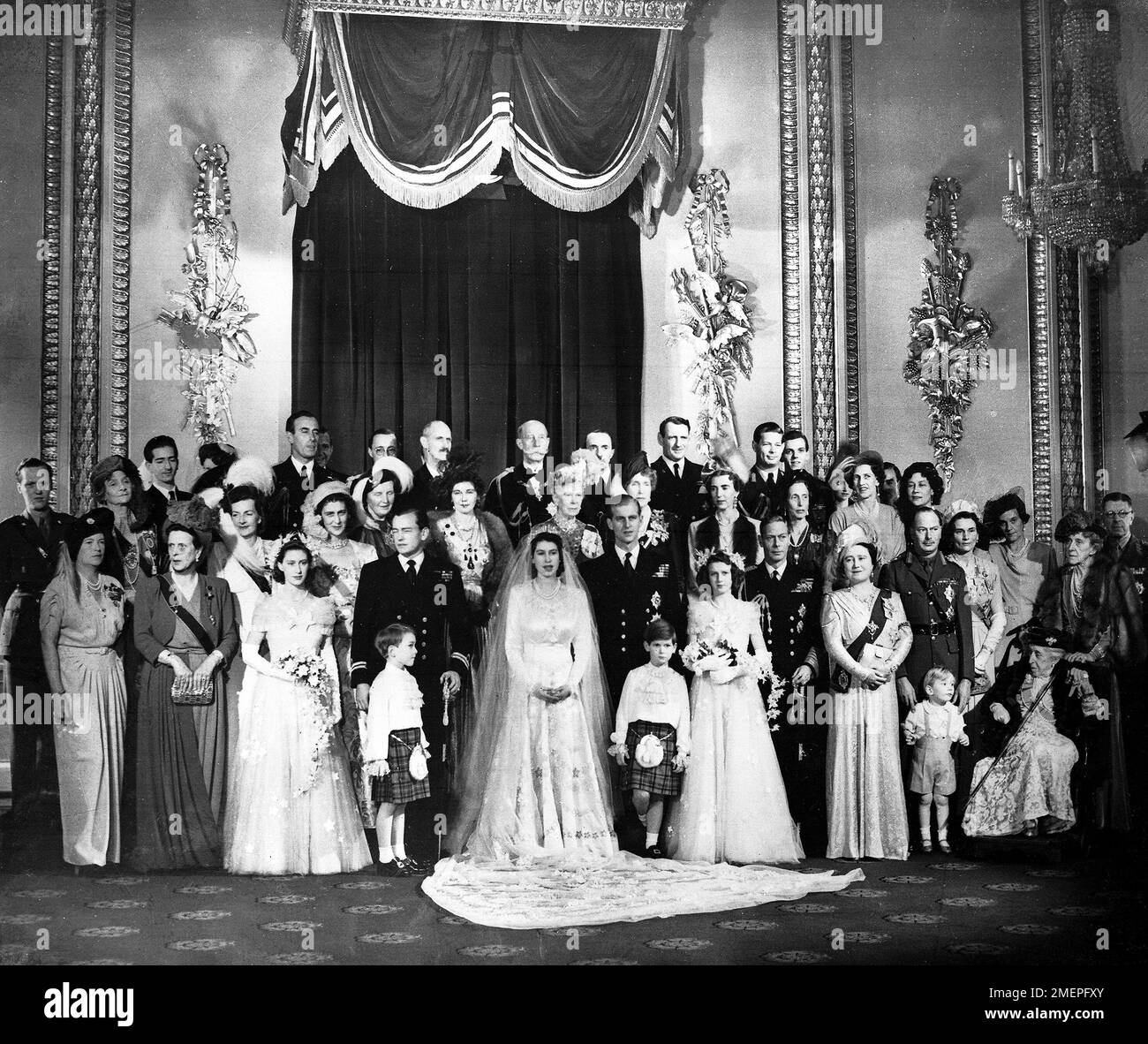 FILE - This Nov. 20, 1947 file photo shows Britain's Princess Elizabeth ...
