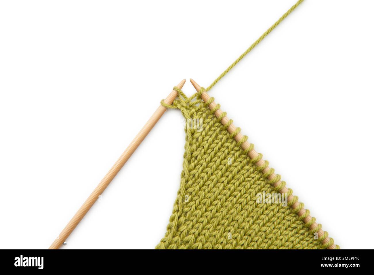 Paired lifted edge increase knitting technique Stock Photo - Alamy