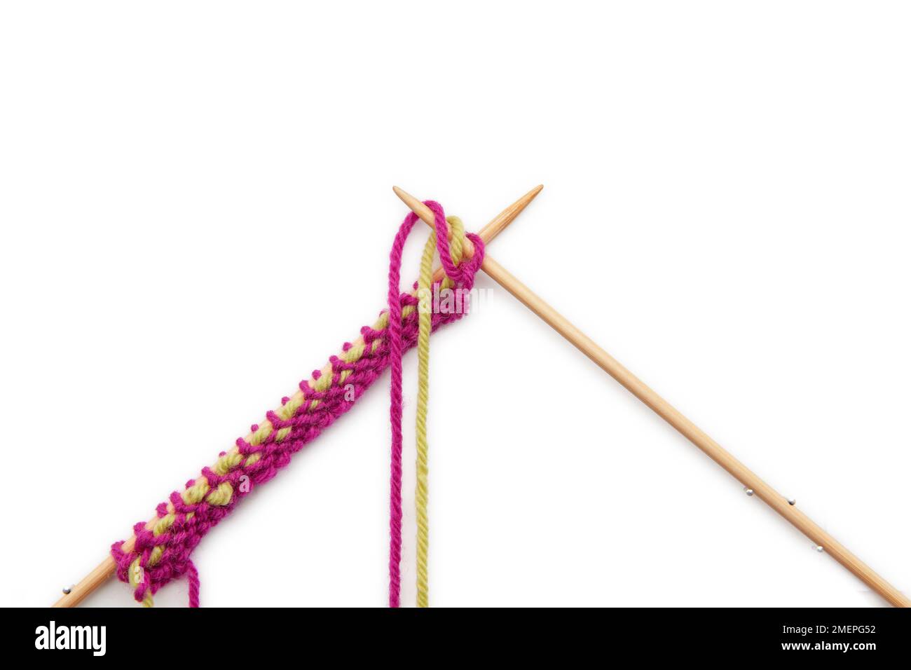 Knit weave colourwork technique Stock Photo - Alamy