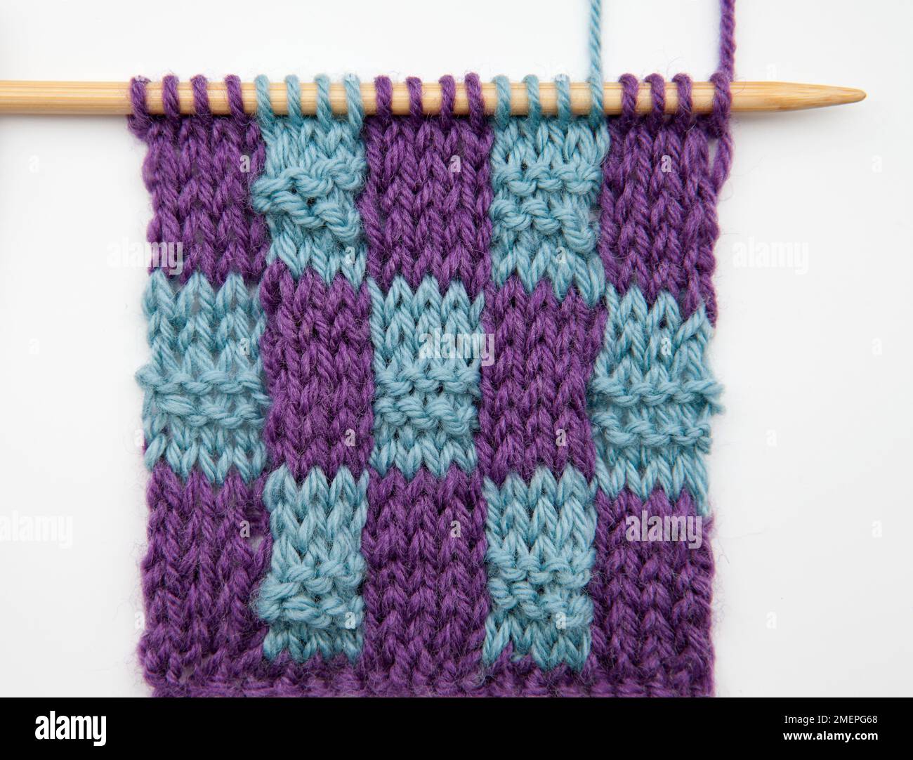 Knit and purl Fair Isle knitting technique Stock Photo - Alamy