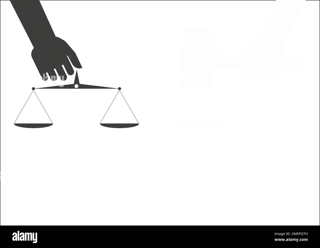 Hand holding scales of justice Stock Photo - Alamy