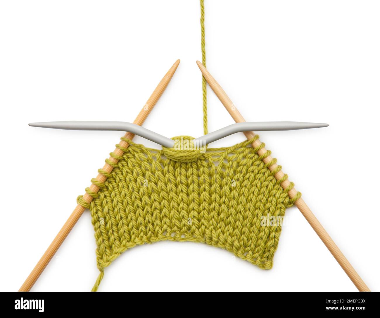 Example of wrapped clusters knitting technique Stock Photo - Alamy