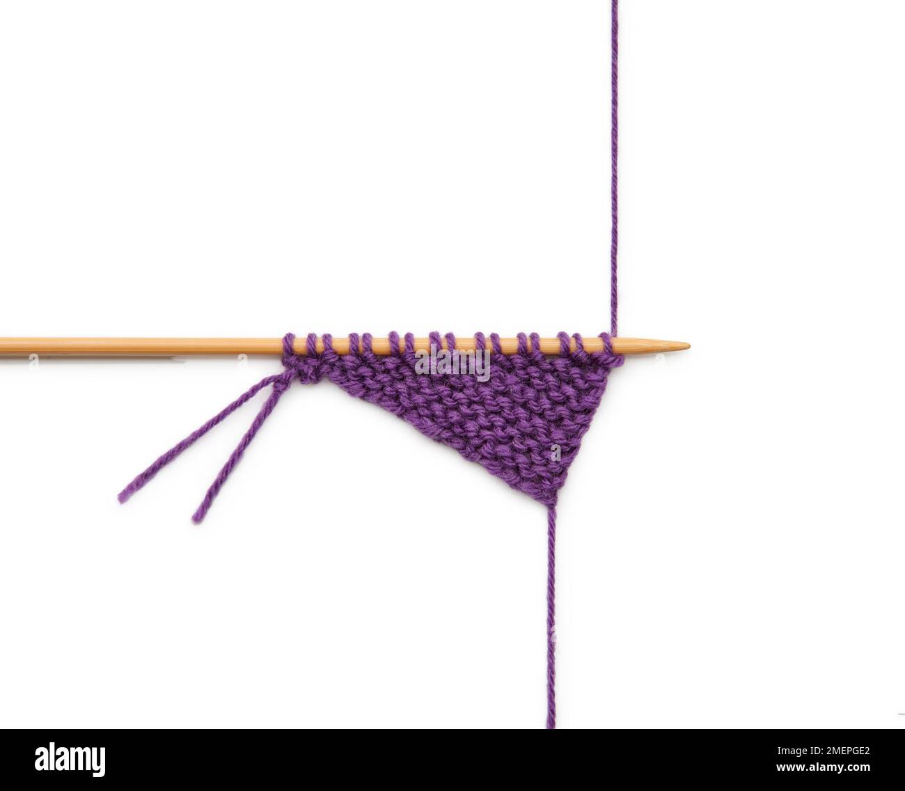 Short row circular medallion knitting technique Stock Photo - Alamy