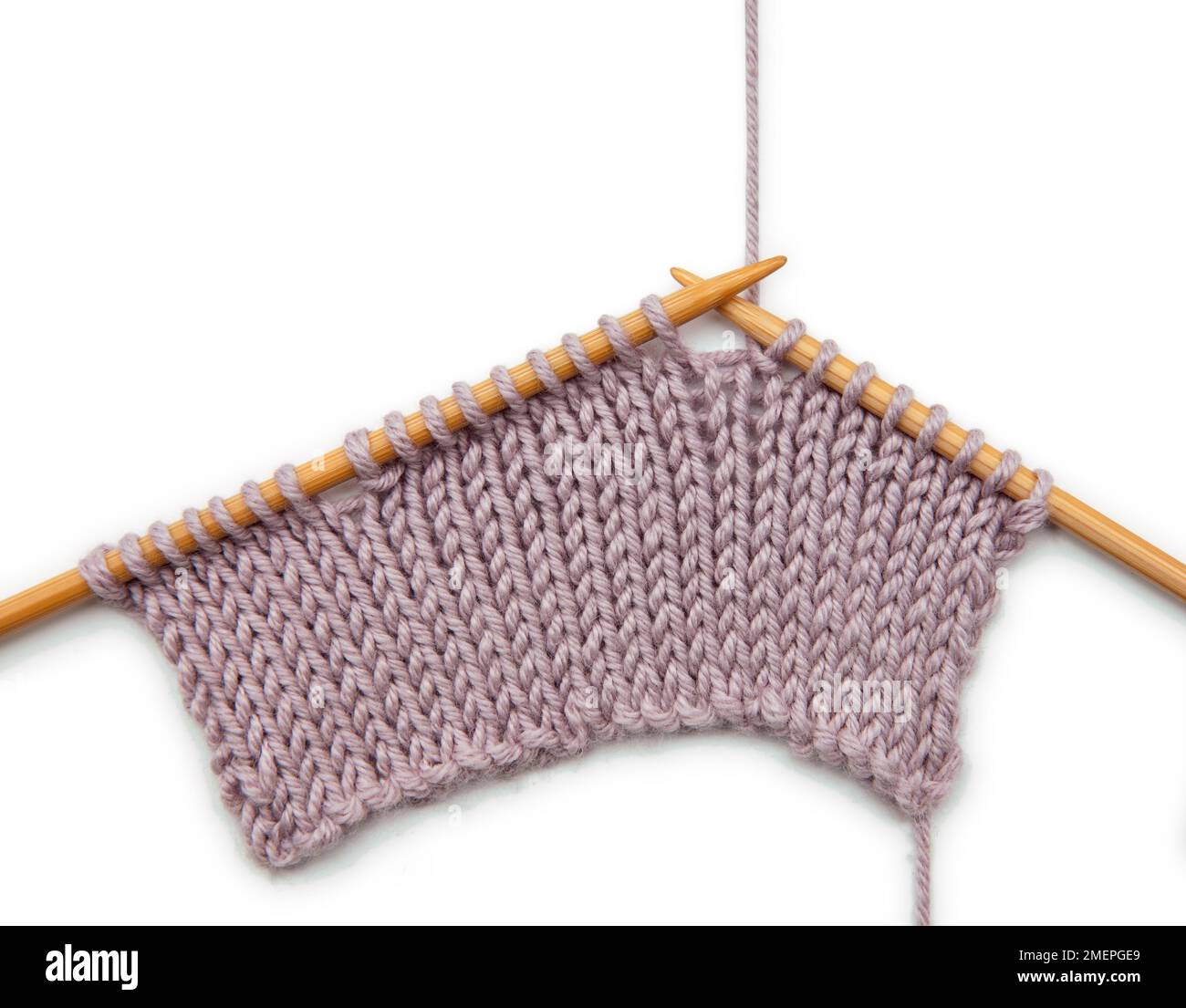 Example of vertical ruffles inset into fabric knitting technique Stock ...