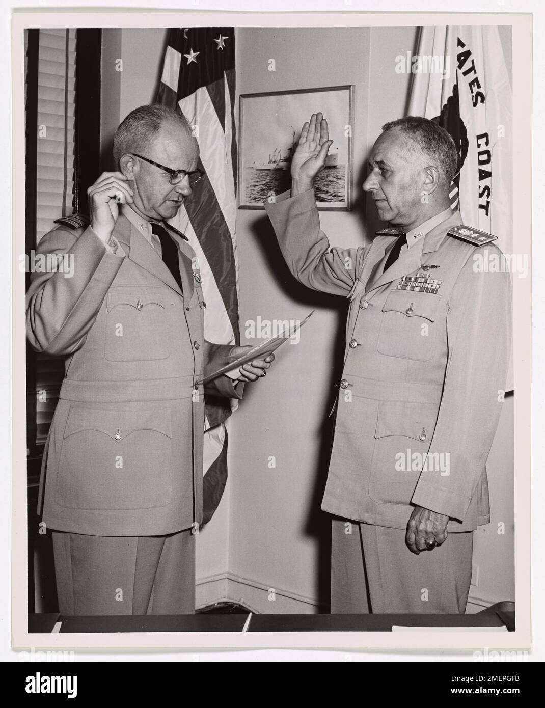 Captain Frank A. Leamy, Commander of the Ninth Coast Guard District ...