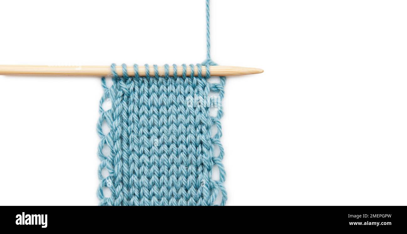 Example of picot loop selvedge knitting Stock Photo - Alamy