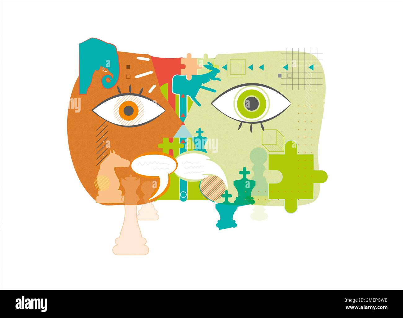 Illustration for Logic and Language Stock Photo - Alamy
