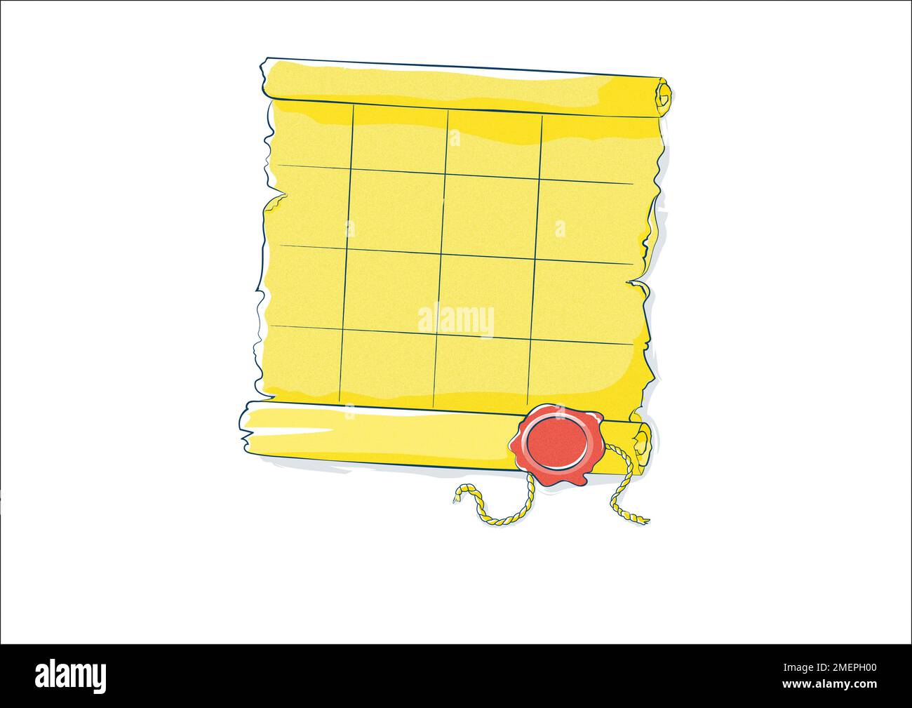 Illustration of a paper scroll Stock Photo - Alamy