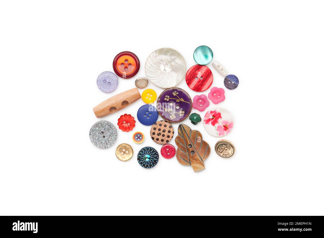 Buttons of various shape and size Stock Photo - Alamy