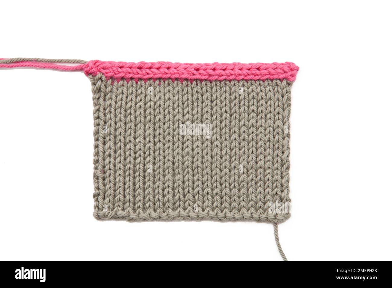 I-cord cast-off knitting technique Stock Photo - Alamy