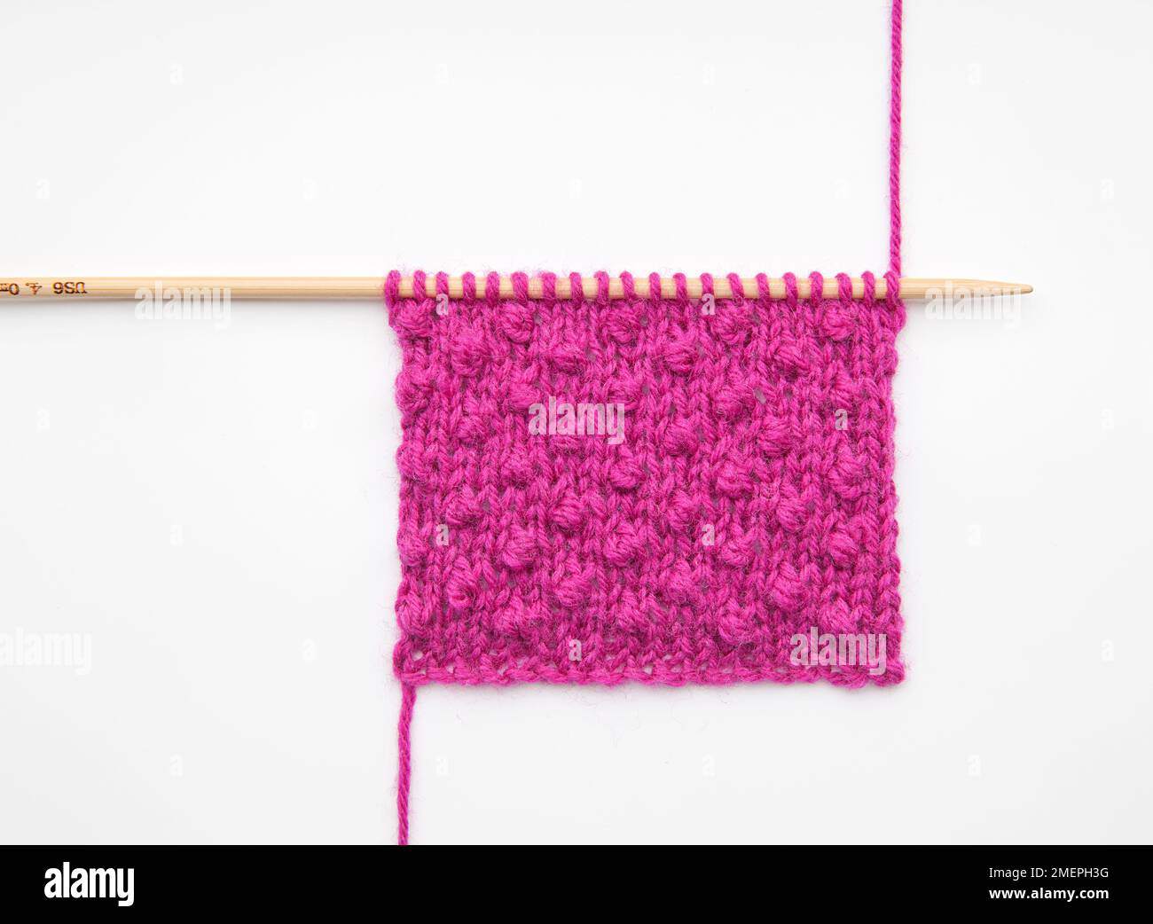 Popcorn knitting sample Stock Photo - Alamy