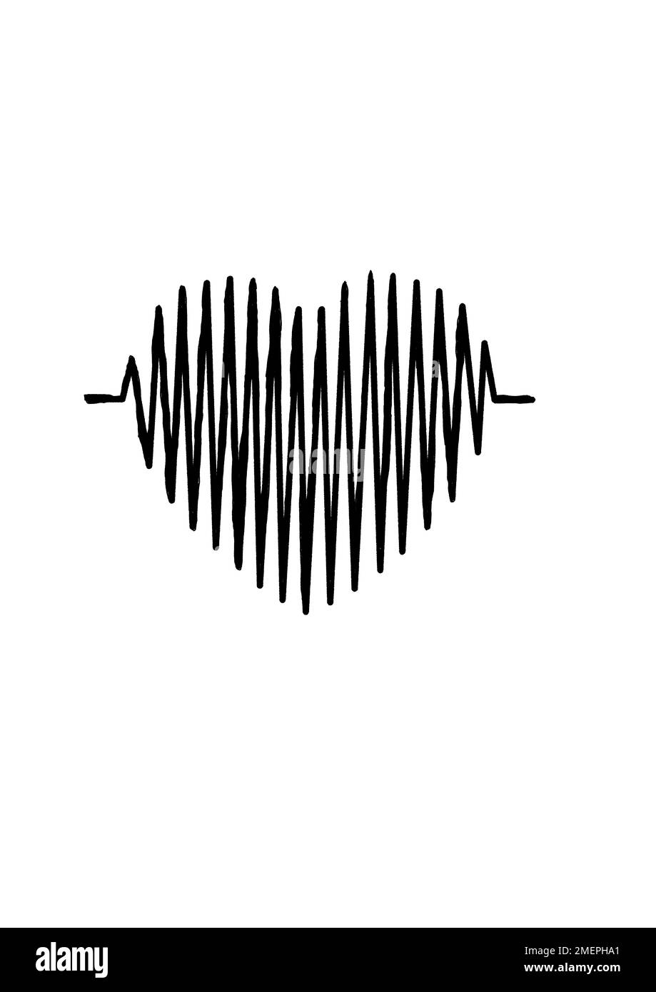 An ECG wave forming the shape of a heart Stock Photo - Alamy