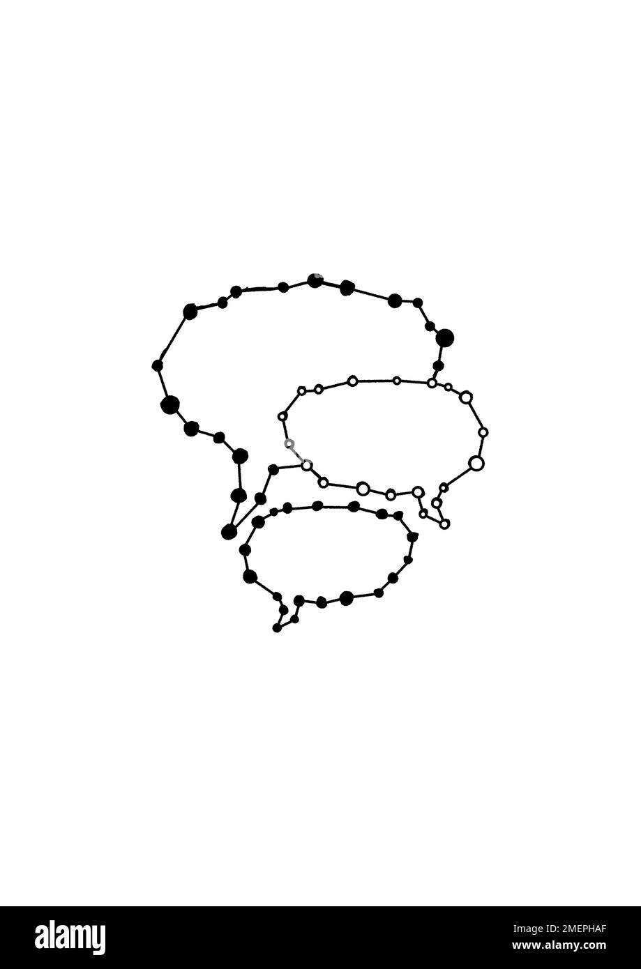 Speech bubbles made of linked chemical bonds Stock Photo - Alamy