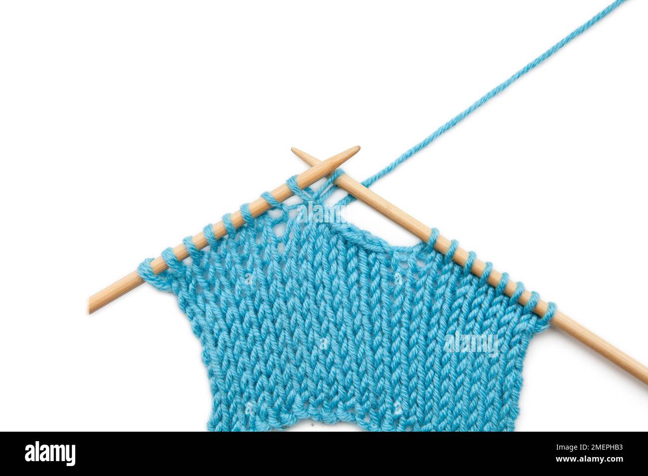 Example of cast-off horizontal buttonhole knitting technique Stock ...