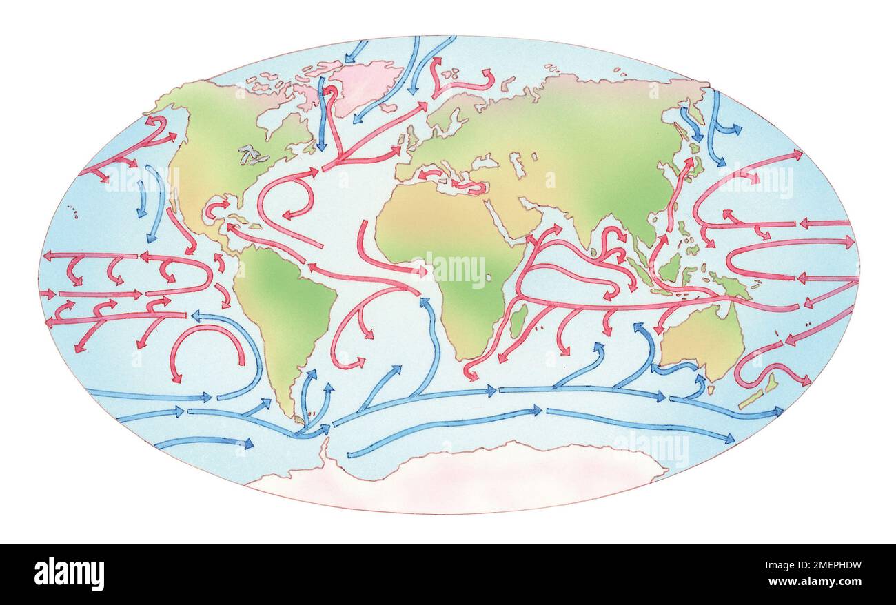 World map of currents Stock Photo - Alamy